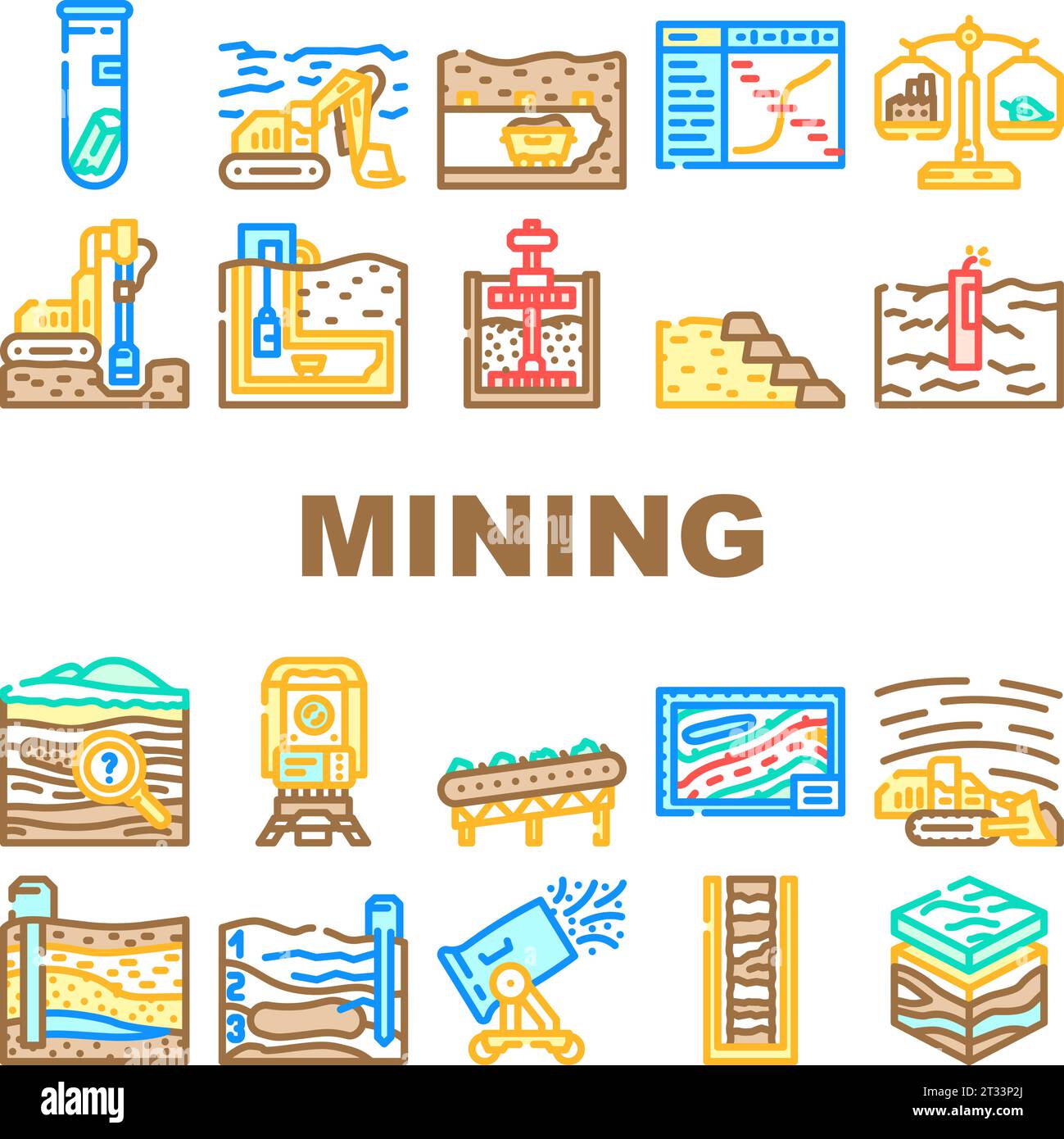 Coal mining project Stock Vector Images - Alamy