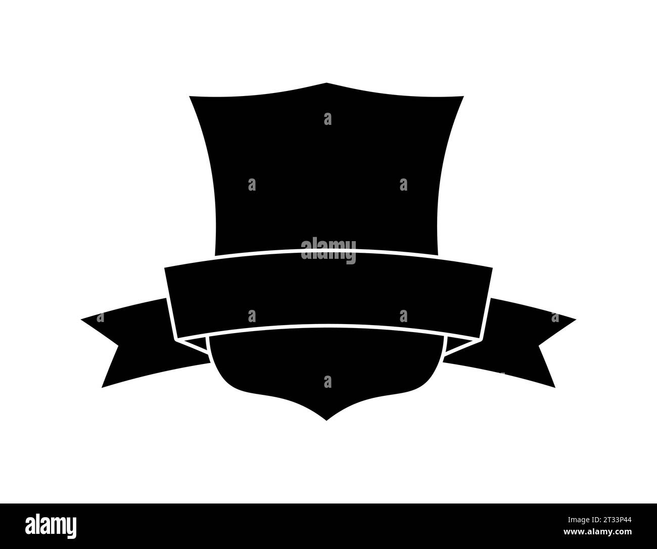 Police shield black shape. Heraldic shields blank emblems. Security ...