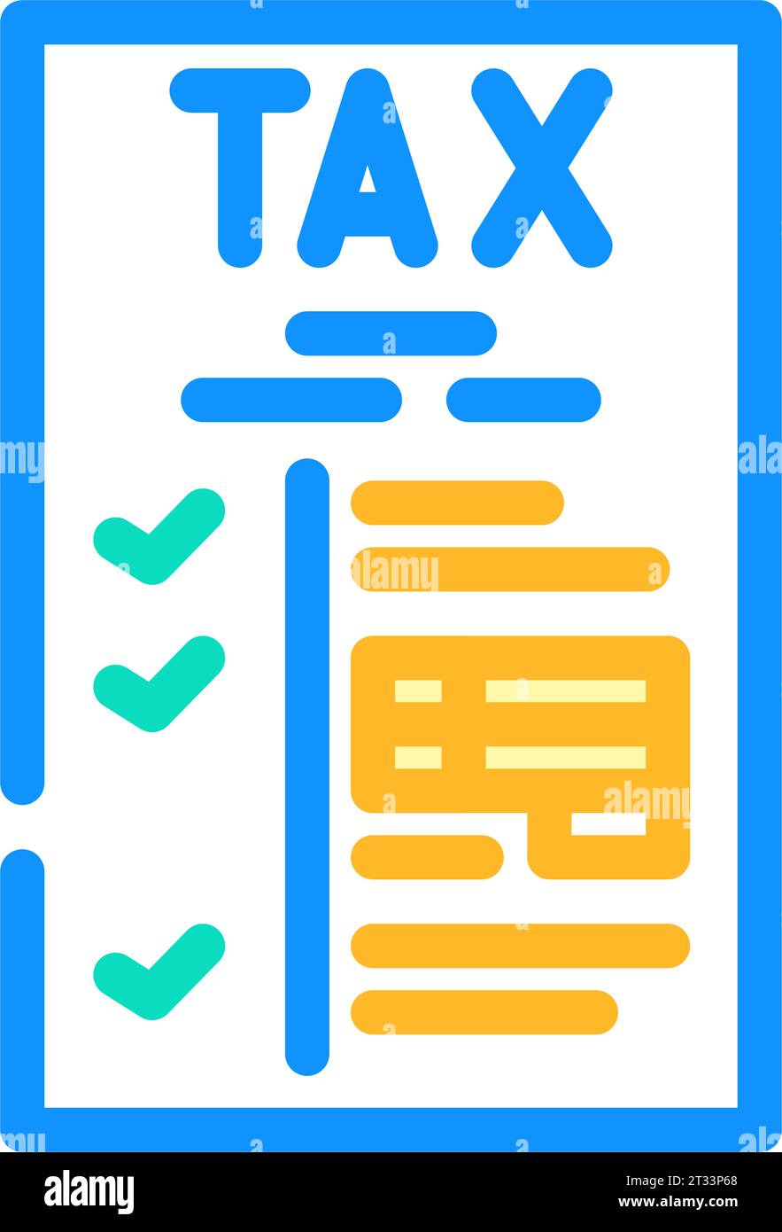tax compliance color icon vector illustration Stock Vector Image & Art ...
