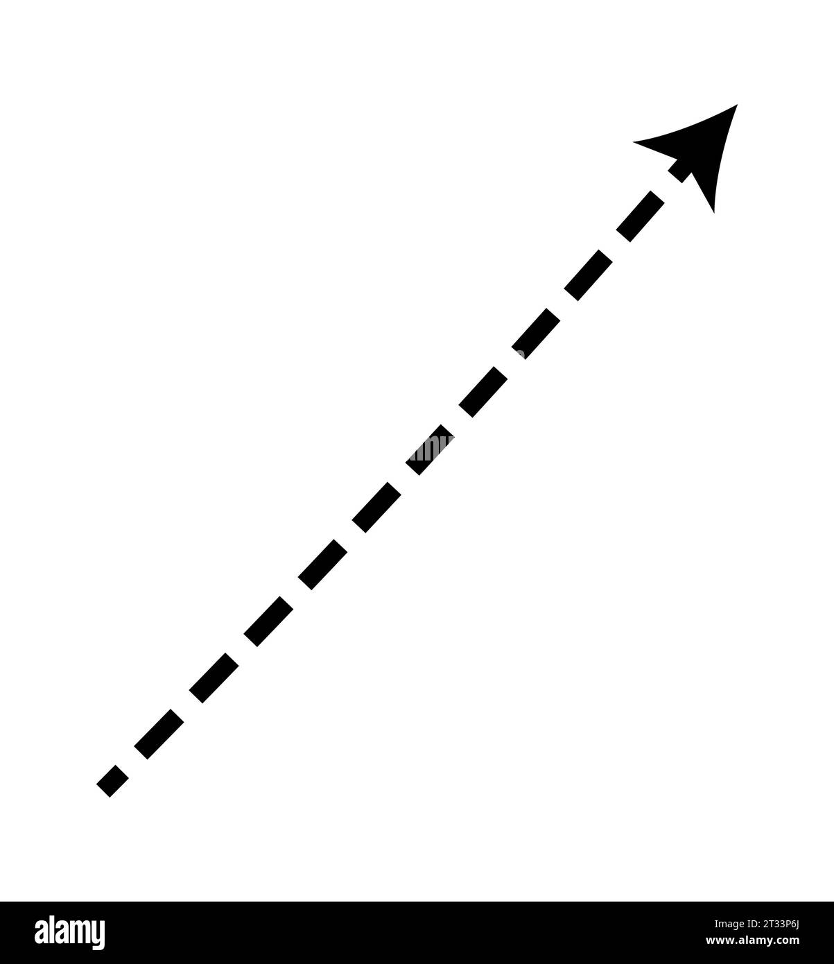 Dashed arrow set. Vector doodle dot line. Thin pointer arrows Stock ...