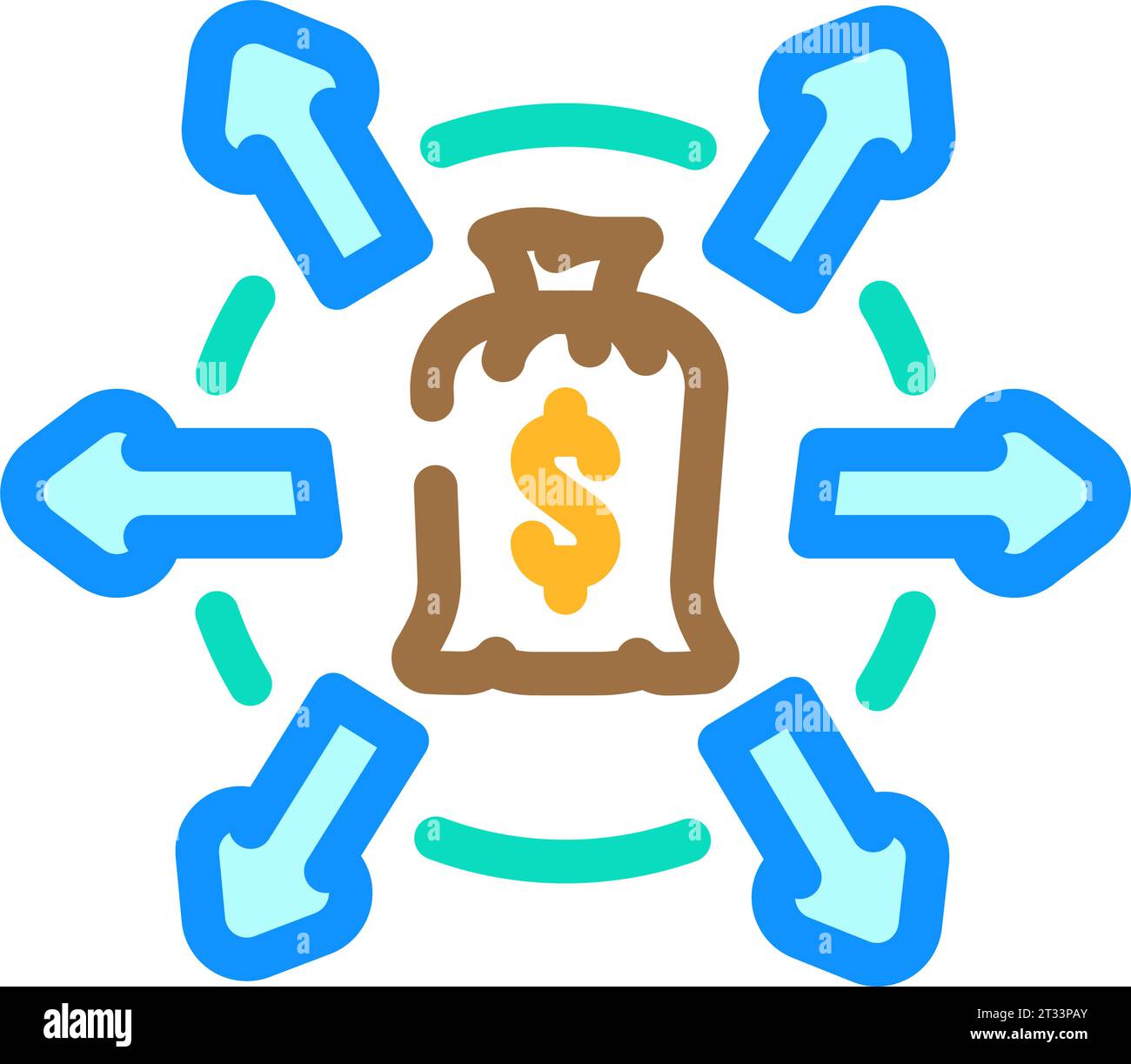 expense tracking color icon vector illustration Stock Vector Image ...