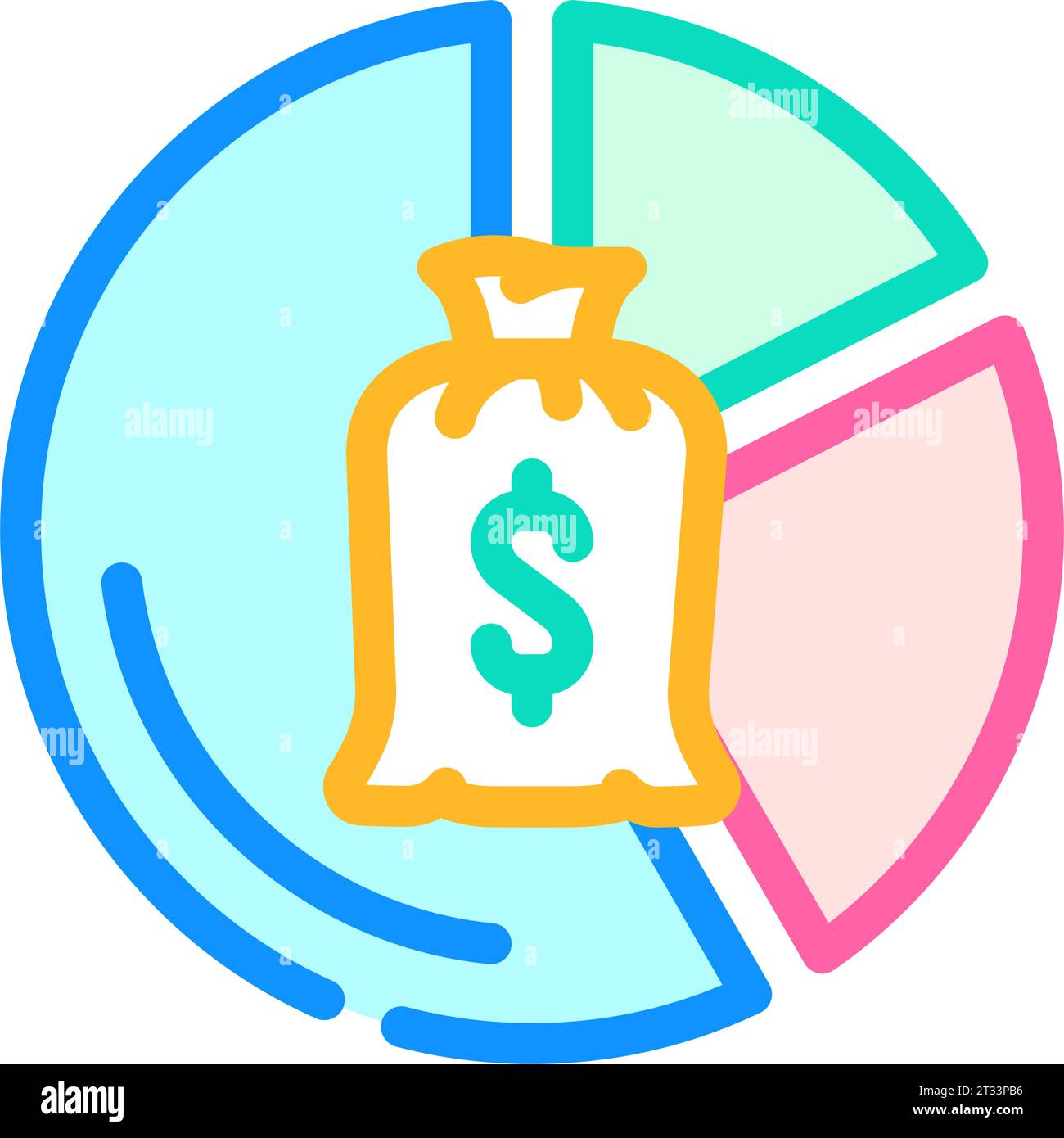 budget management color icon vector illustration Stock Vector Image ...