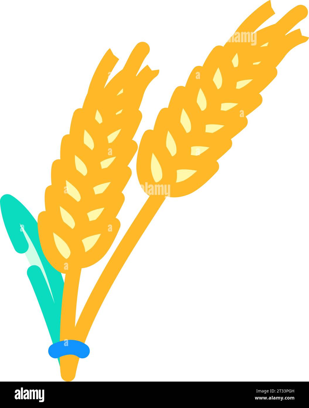 ear barley grain color icon vector illustration Stock Vector Image ...
