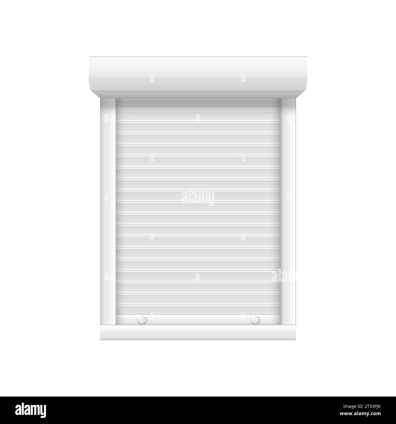 Open or closed window. Vector metal jalousie roll. Shutter protect ...