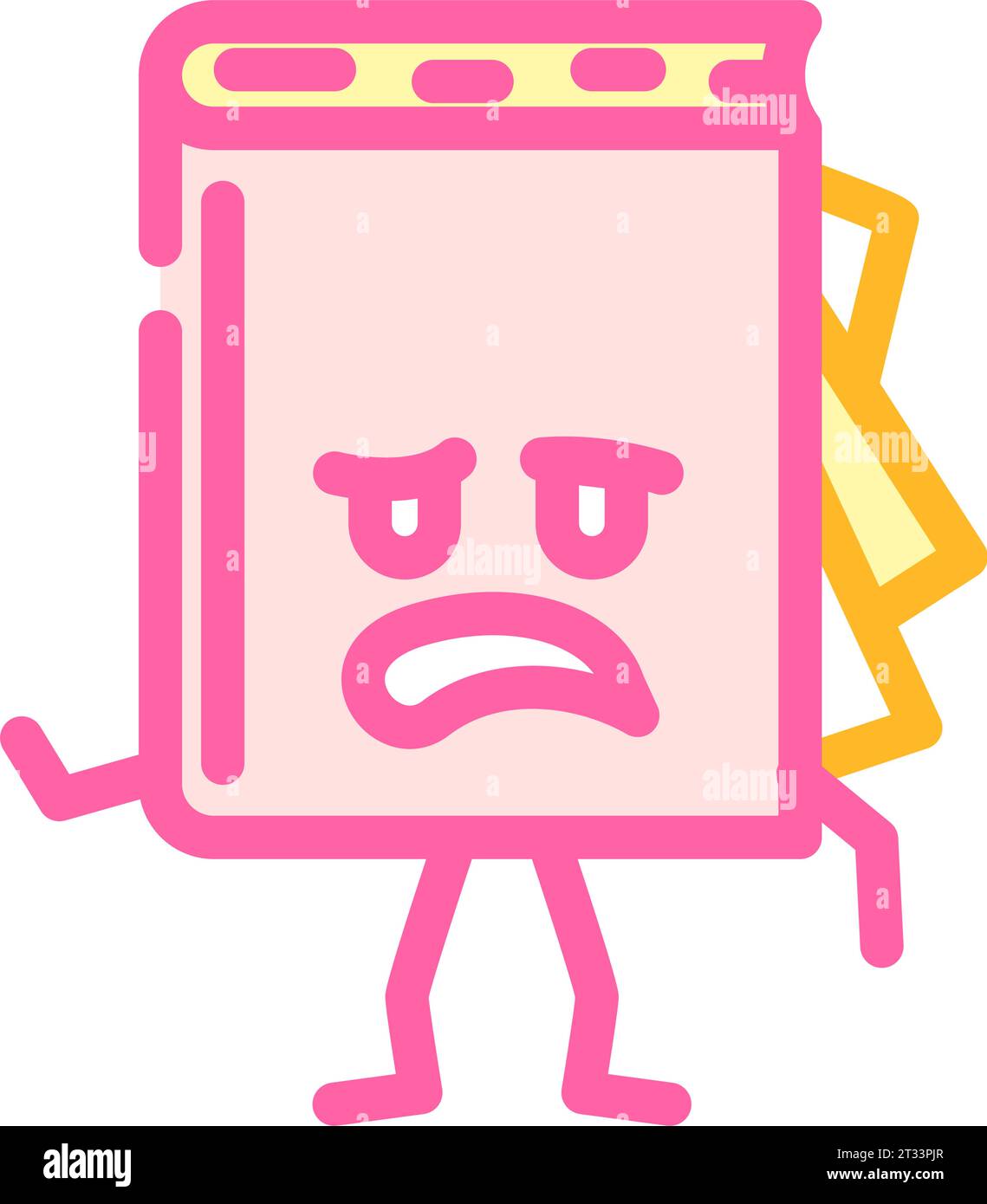 funny book character color icon vector illustration Stock Vector Image ...