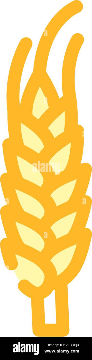 yellow barley plant color icon vector illustration Stock Vector Image ...