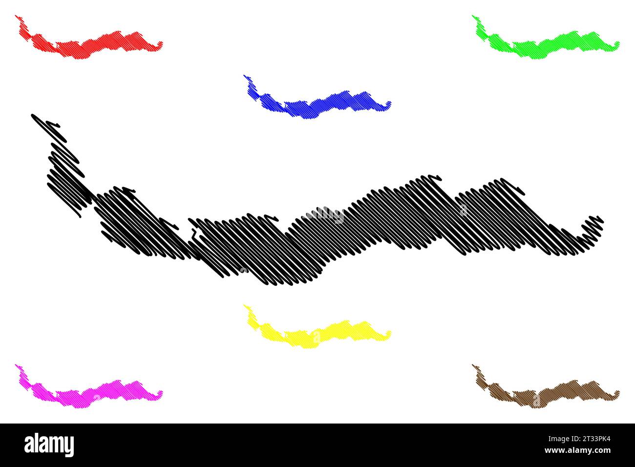 Lake Lacar and Nonthue (South America, Argentine Republic, Argentina ...
