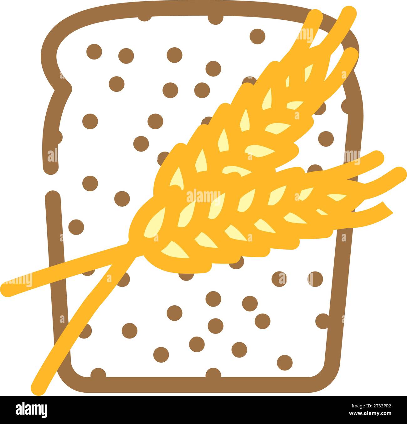 bread barley ear color icon vector illustration Stock Vector Image ...