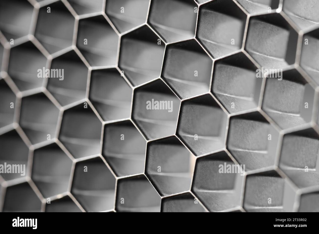 Texture of honeycomb grid for reflector as background, macro view Stock ...