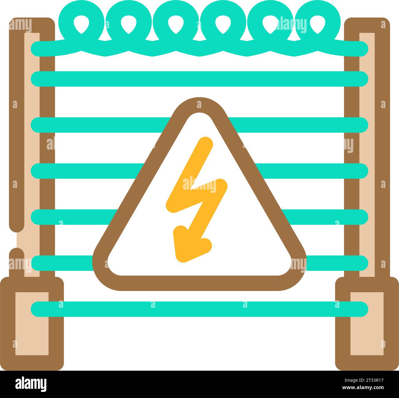 caution electricity color icon vector illustration Stock Vector Image ...