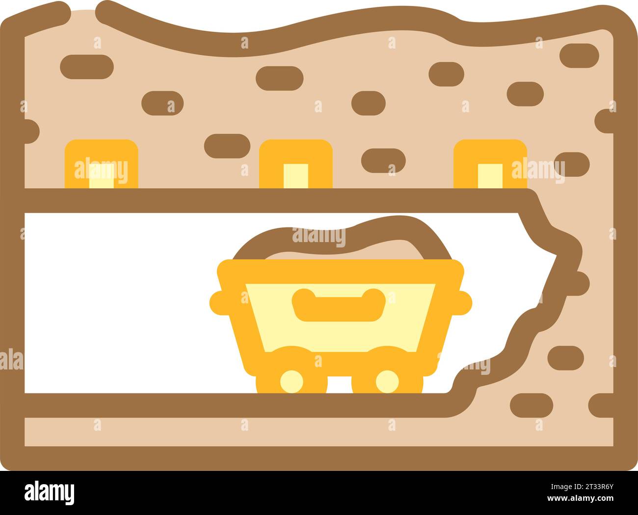 underground mining color icon vector illustration Stock Vector Image ...