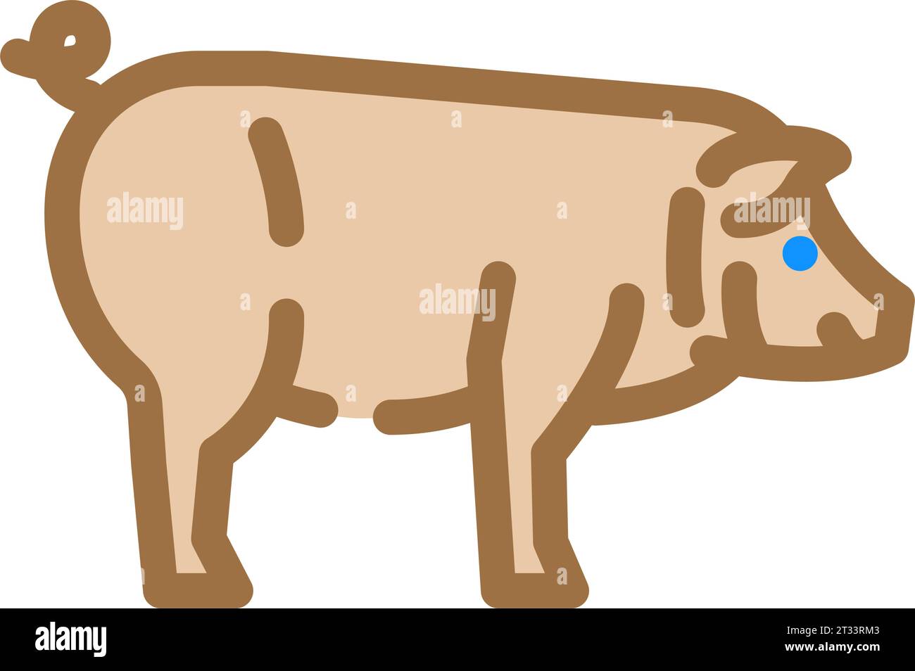 iberico pig breed color icon vector illustration Stock Vector Image ...