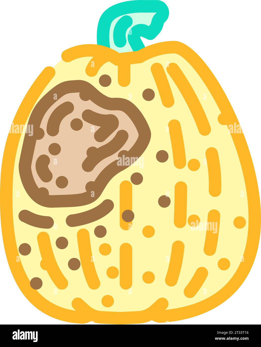pumpkin rotten food color icon vector illustration Stock Vector Image ...