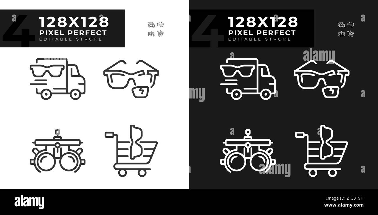 Customizable light and dark simple eye care icons collection Stock ... Customizable light and dark simple eye care icons collection Stock ...