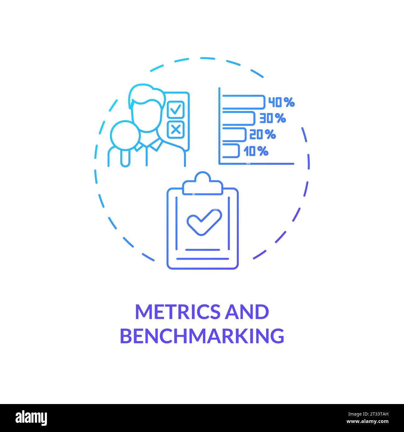 2D thin line gradient icon metrics and benchmarking concept Stock ... 2D thin line gradient icon metrics and benchmarking concept Stock ...