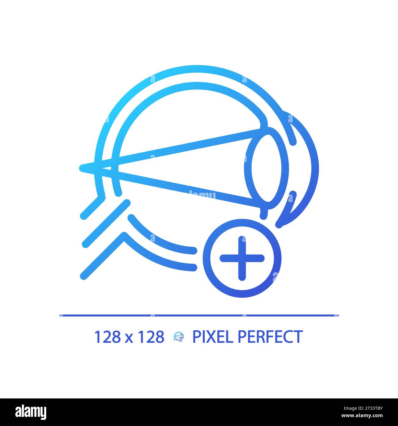 2D simple thin linear gradient hyperopia icon Stock Vector Image & Art - Alamy