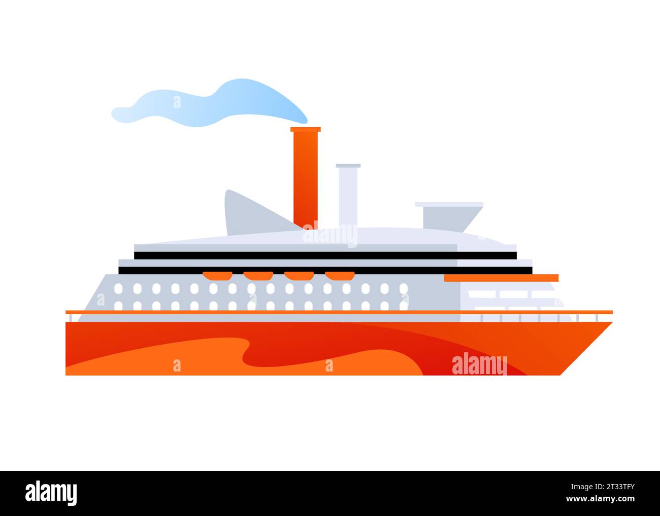Cruise ship - modern flat design style single isolated image Stock ...