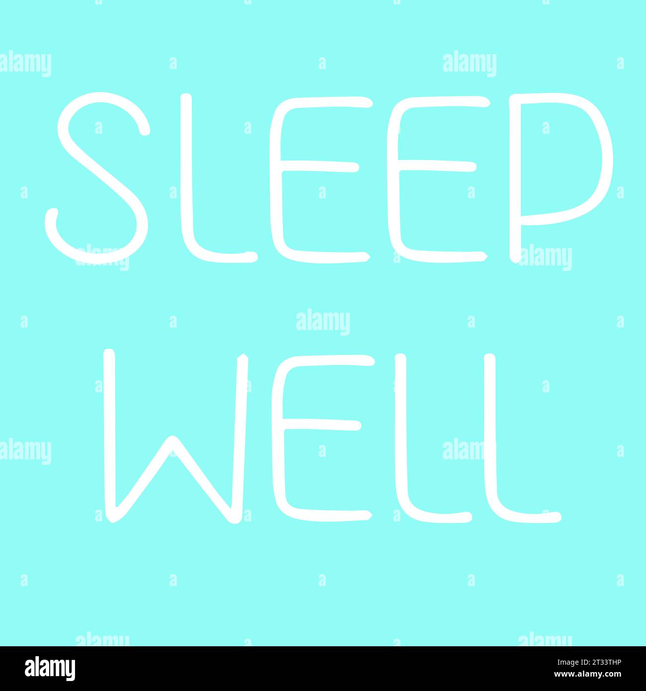 Sleep Well bedtime textile pajamas print Stock Photo - Alamy