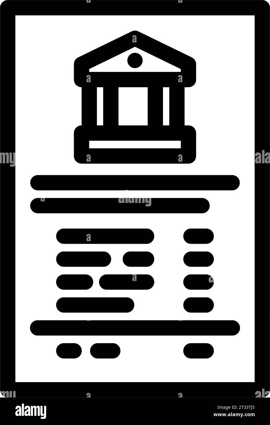 bank reconciliation line icon vector illustration Stock Vector Image ...