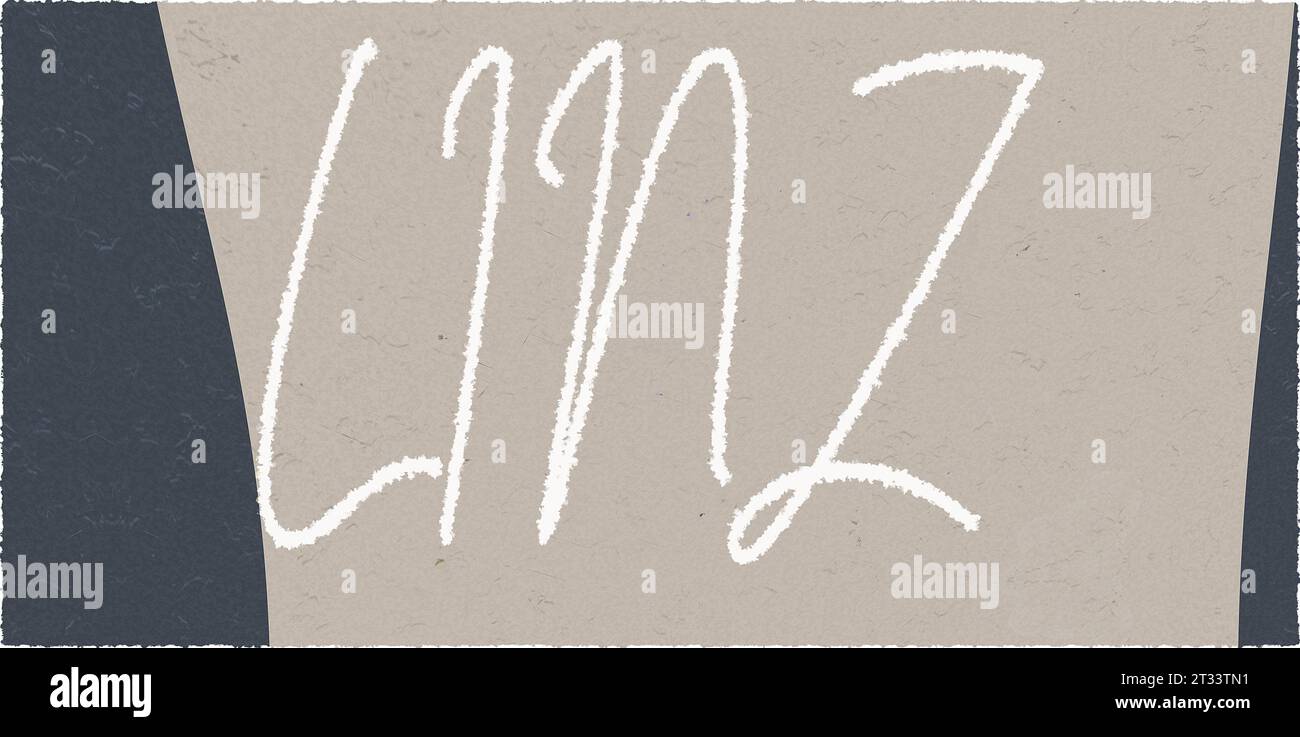 Graphic with lettering of the Austrian city LINZ in handwriting Stock ...