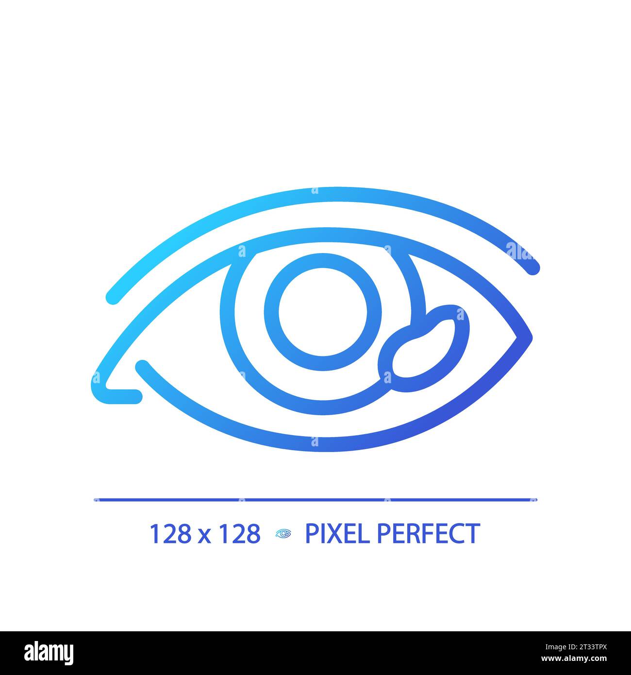 2D simple thin linear gradient teardrop icon Stock Vector Image & Art ...