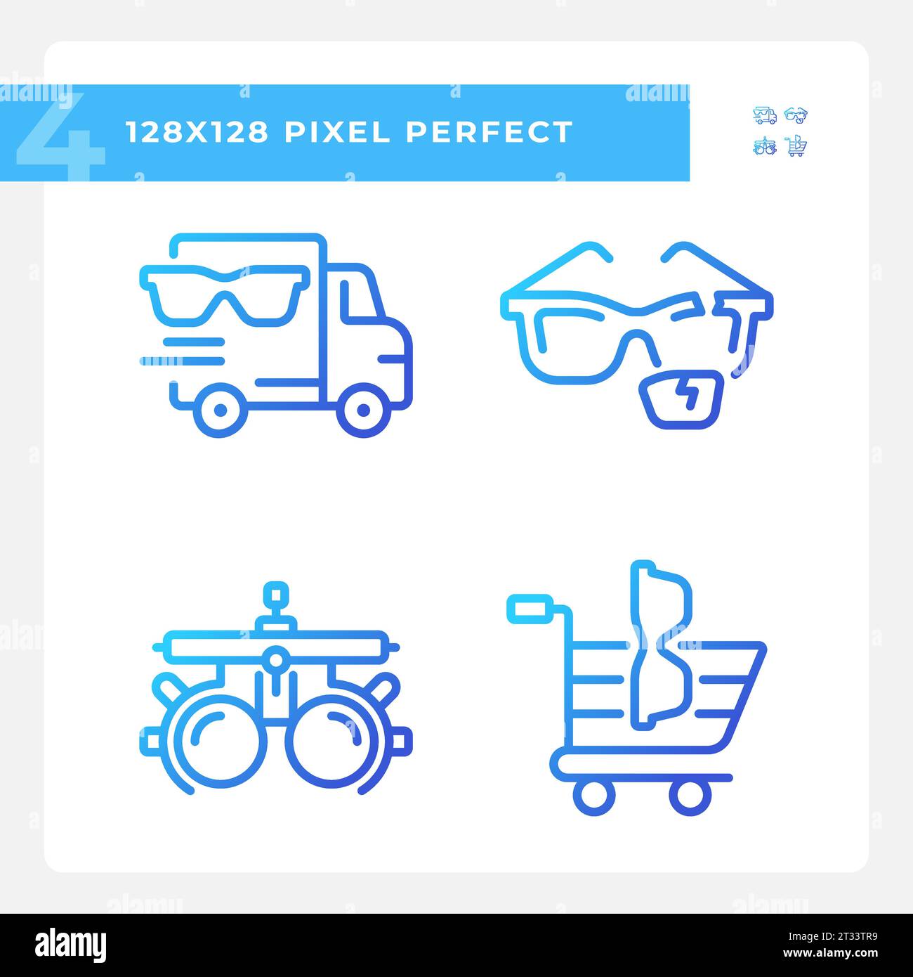 Gradient simple eye care icons collection Stock Vector Image & Art - Alamy