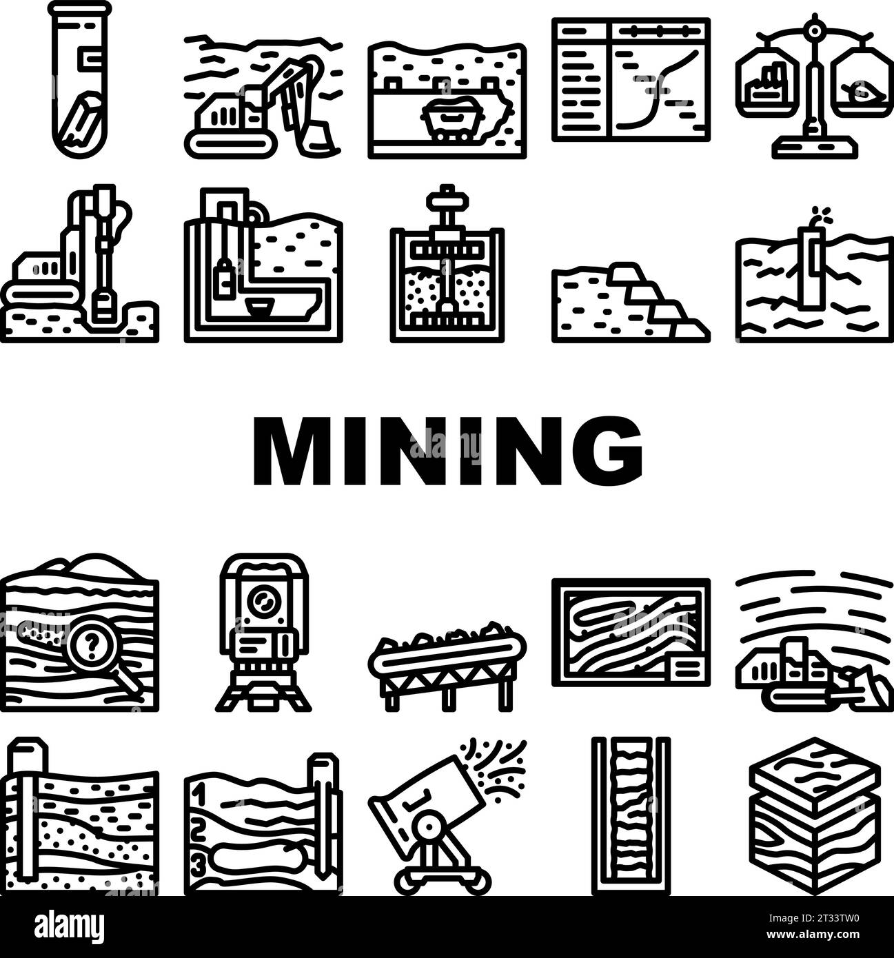 Coal mining project Stock Vector Images - Alamy