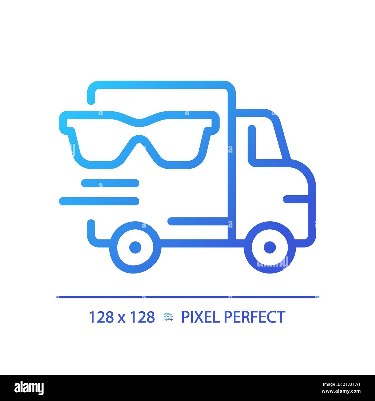 2D thin linear gradient eyeglasses logistics icon Stock Vector Image & Art - Alamy