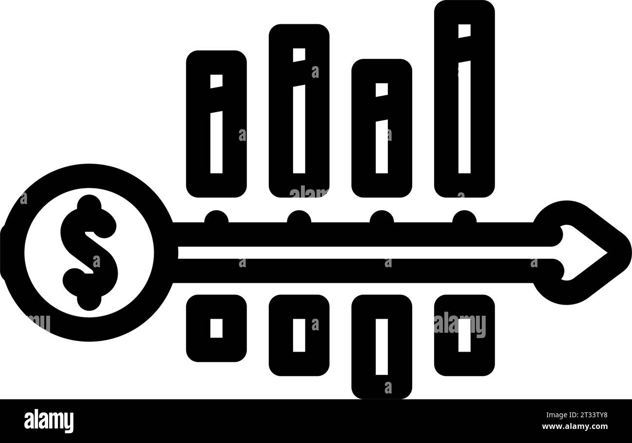 cash flow analysis line icon vector illustration Stock Vector Image ...