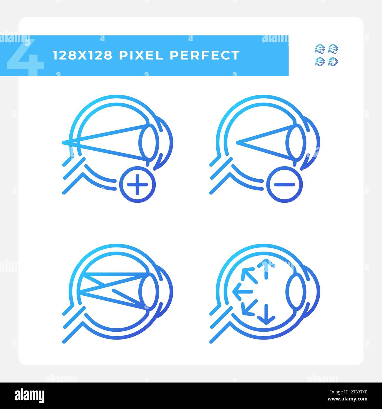 Gradient simple eye care icons collection Stock Vector Image & Art - Alamy