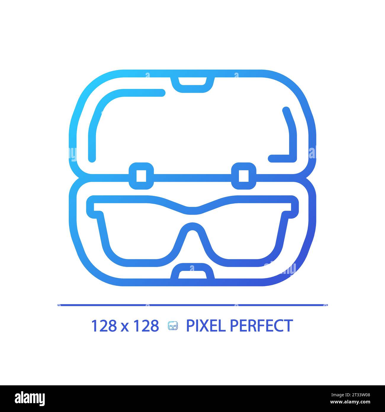 2D simple thin linear gradient eyeglasses case icon Stock Vector Image & Art - Alamy