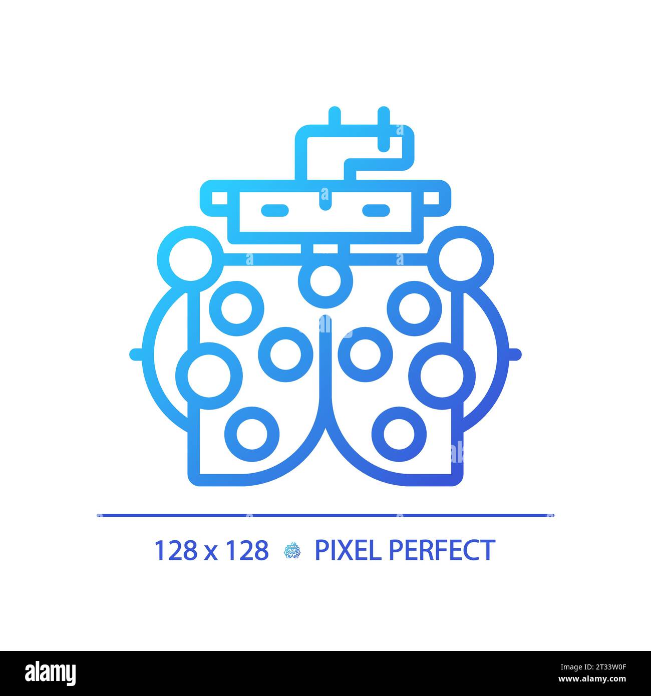 2D simple thin linear gradient phoropter icon Stock Vector Image & Art ...