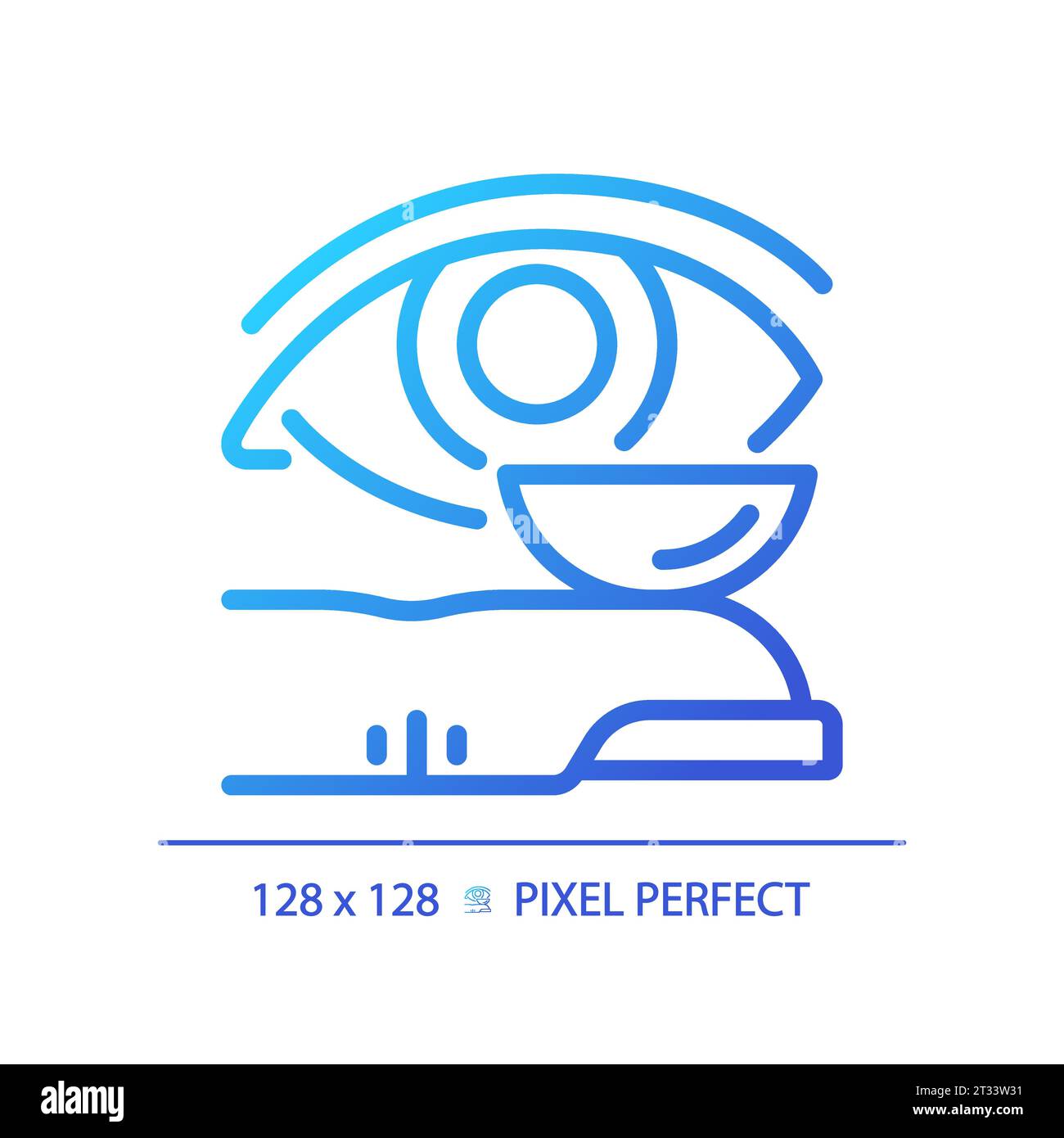 2D simple thin linear gradient contact lens icon Stock Vector Image ...