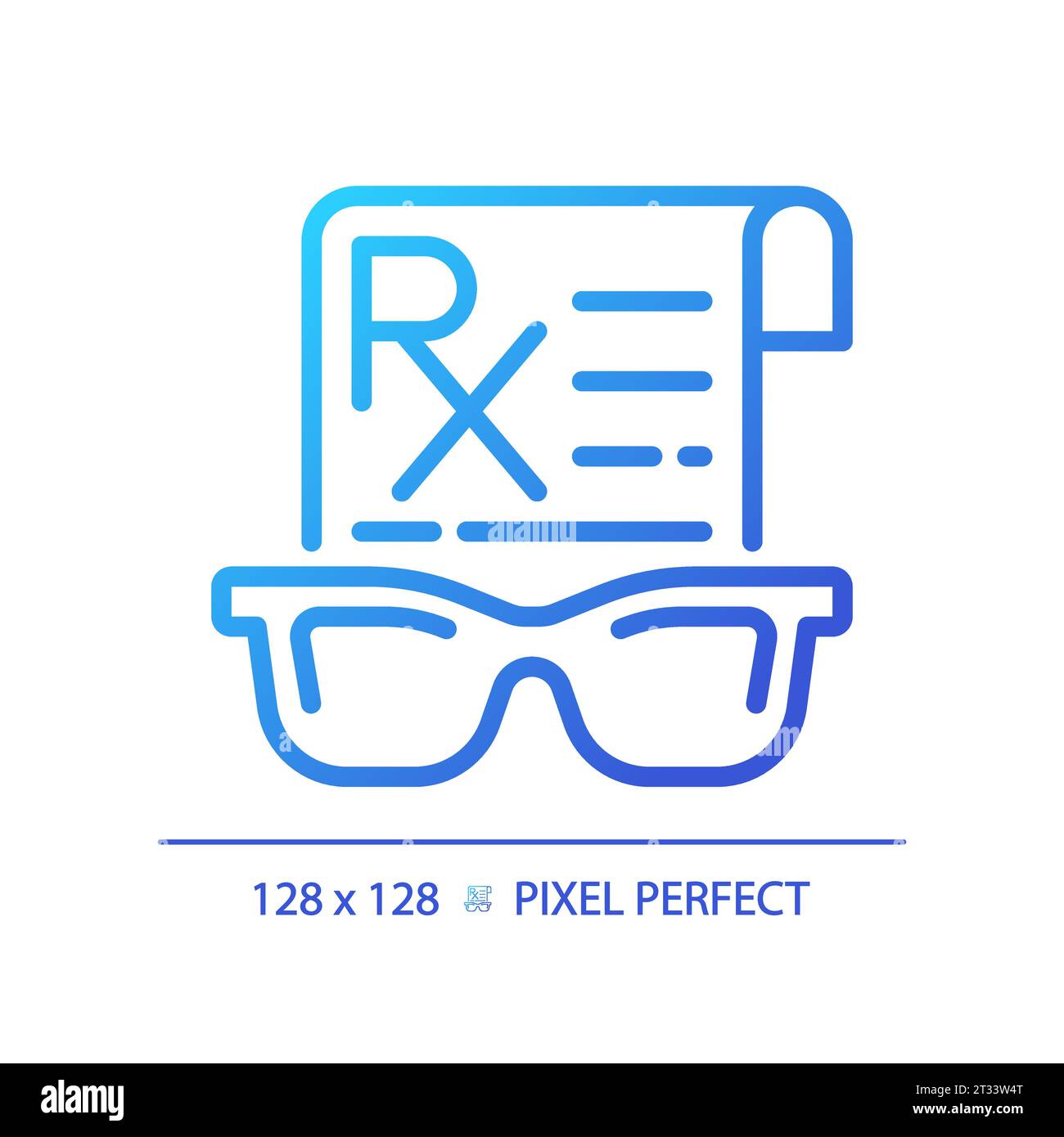 2d Thin Linear Gradient Spectacles Prescription Icon Stock Vector Image And Art Alamy