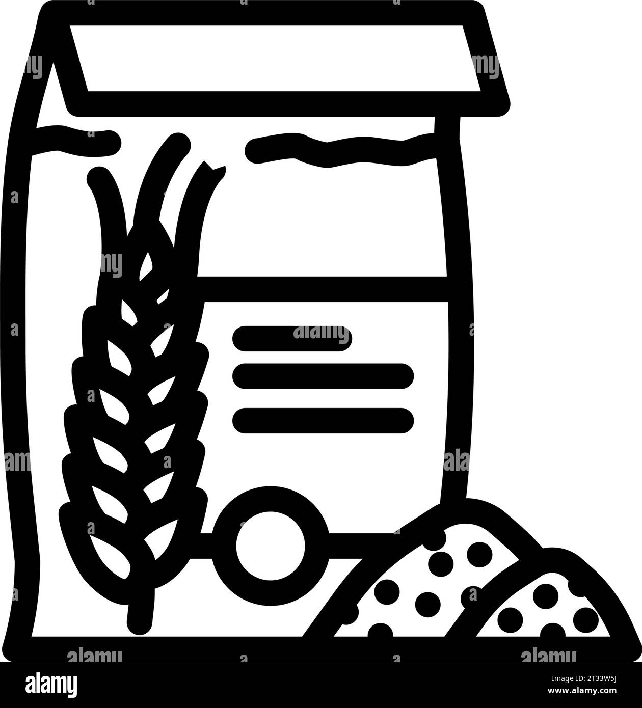 flour barley line icon vector illustration Stock Vector Image & Art - Alamy