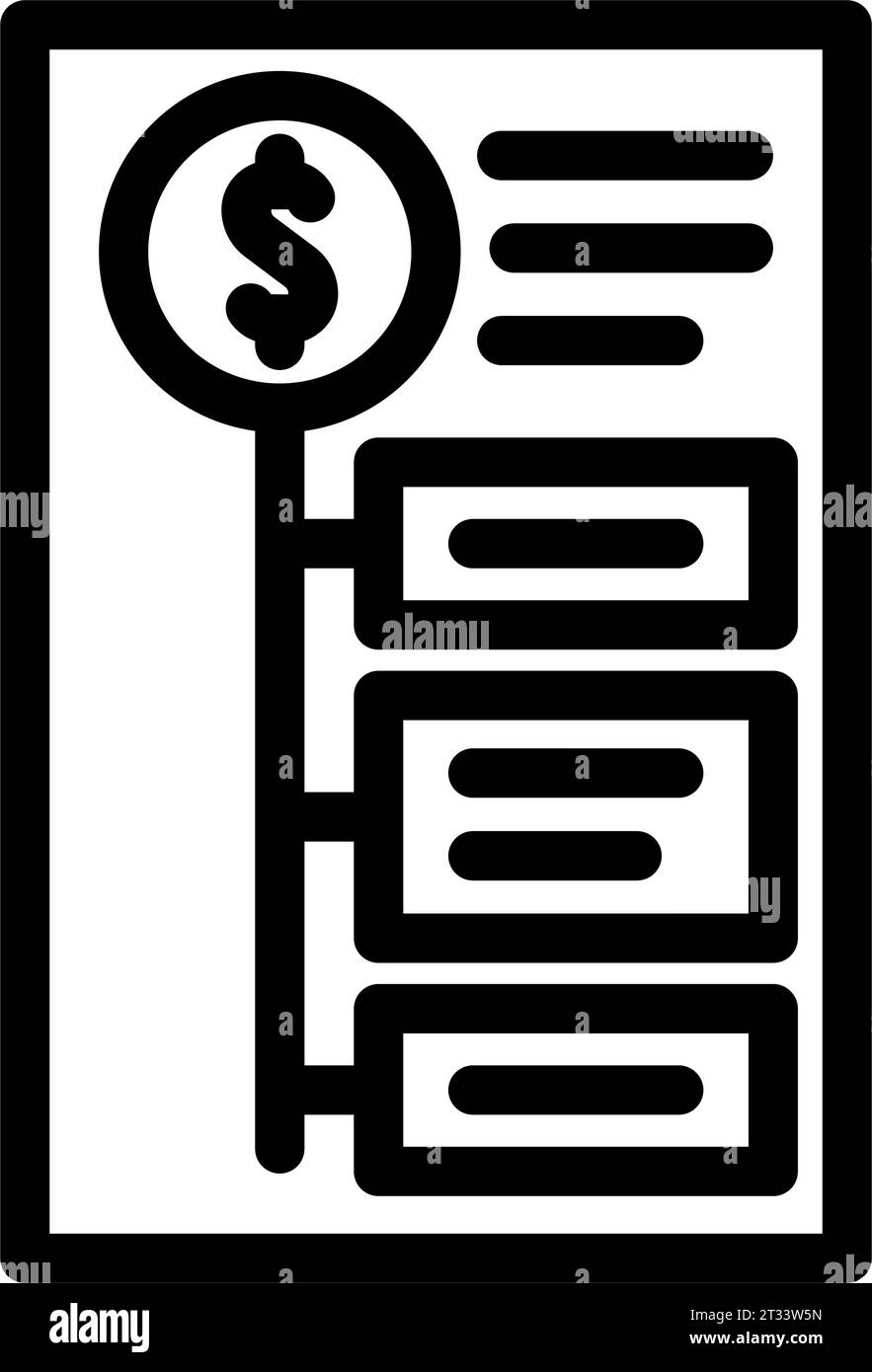 financial planning line icon vector illustration Stock Vector Image ...