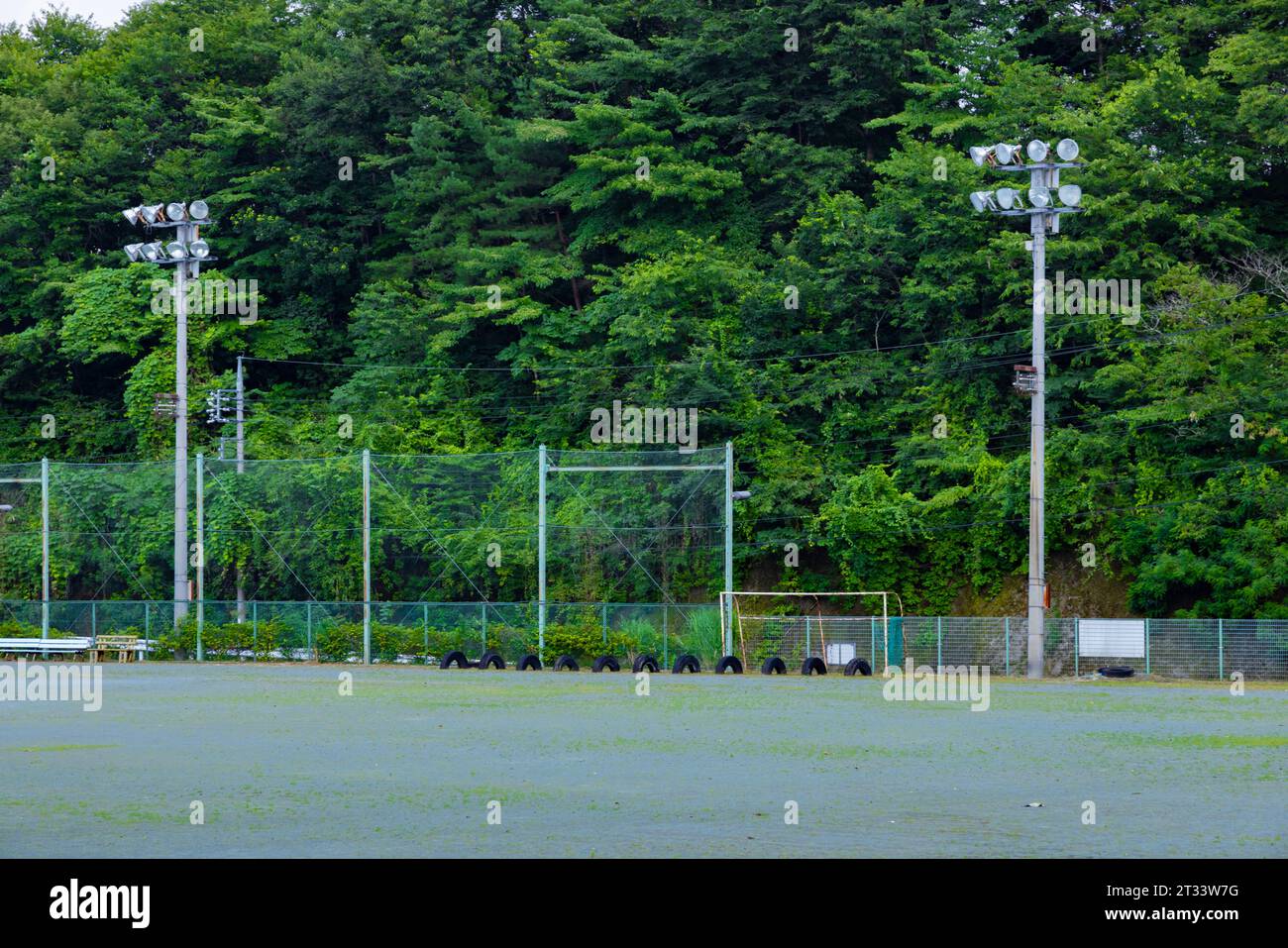 A ground of the closed elementary school at the country side in Gunma ...