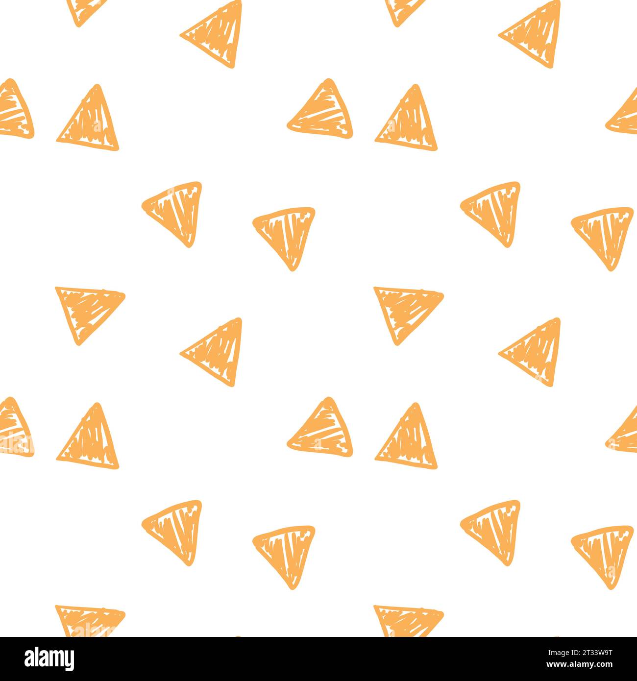 Hand drawn seamless pattern with soft yellow cute childish elements ...