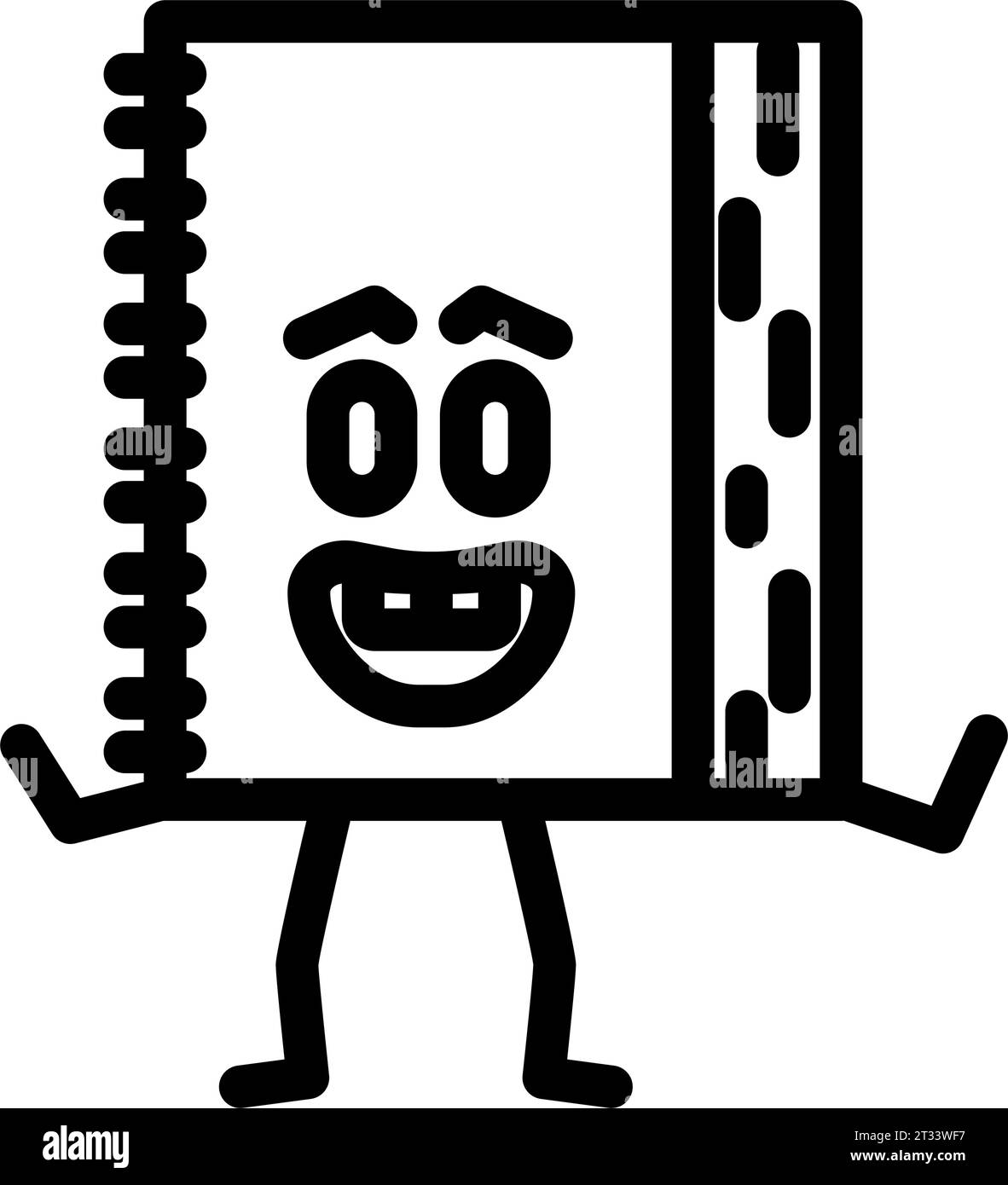 textbook book character line icon vector illustration Stock Vector ...