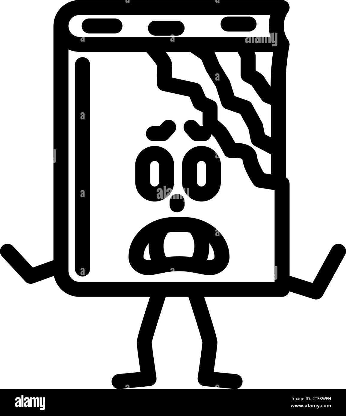 children book character line icon vector illustration Stock Vector ...