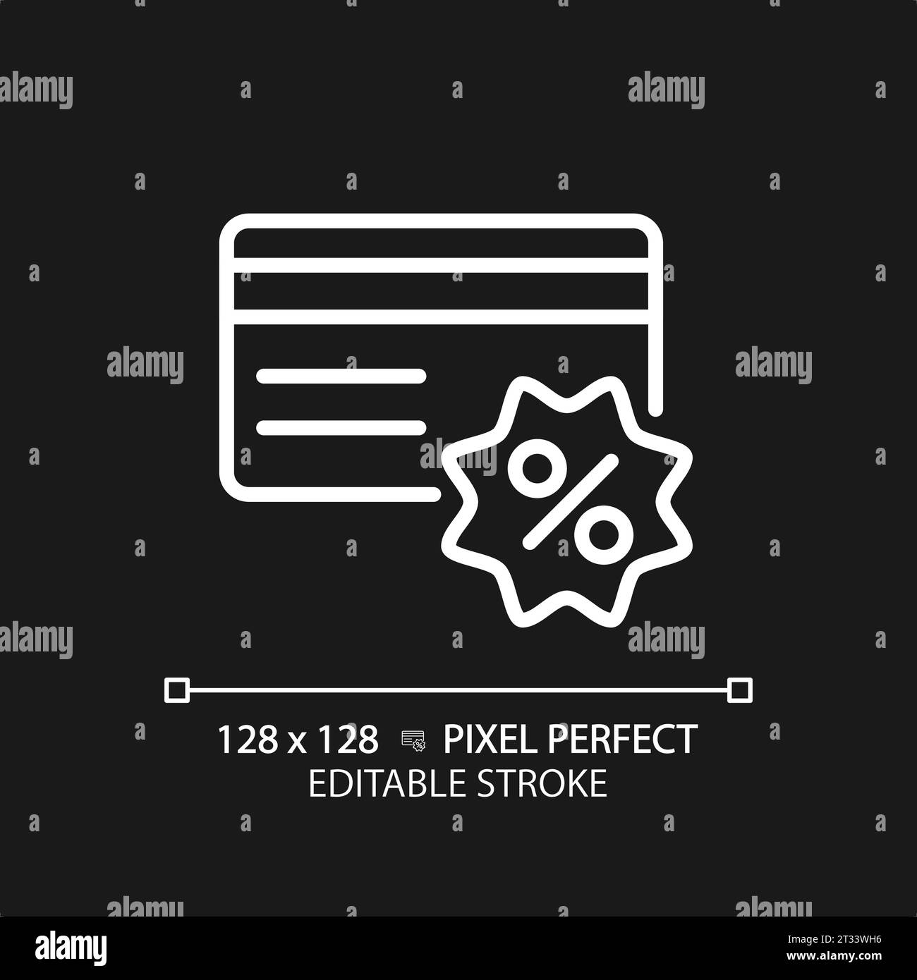 2D customizable simple thin line white credit card icon Stock Vector ... 2D customizable simple thin line white credit card icon Stock Vector ...