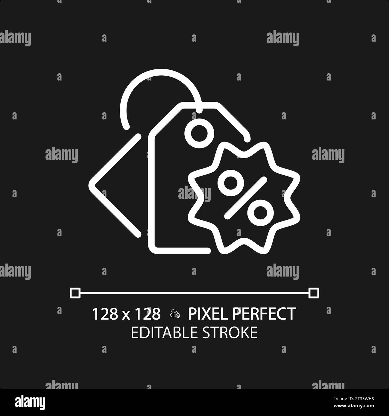 2D simple thin line white price tag icon Stock Vector Image & Art - Alamy