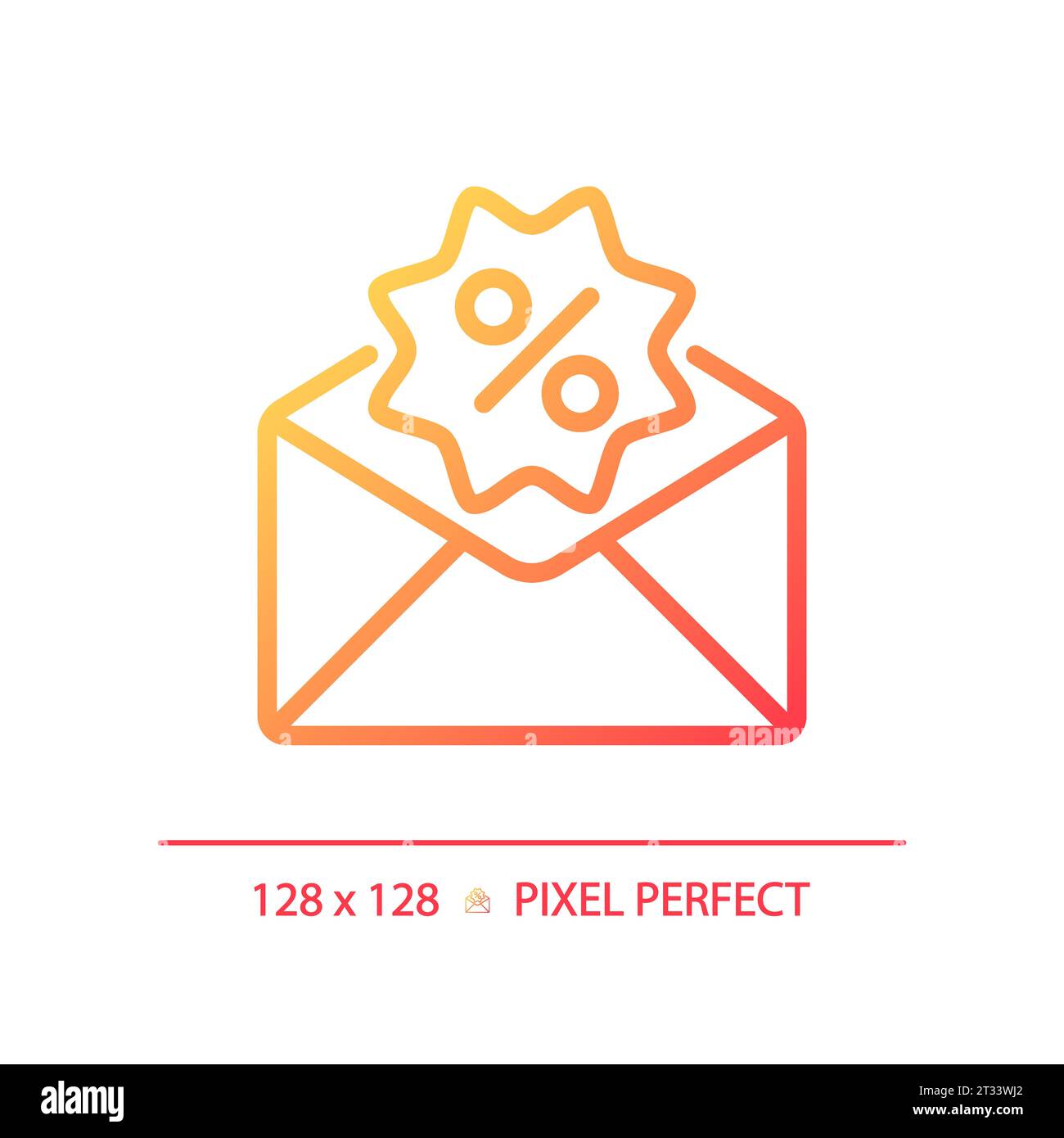 Thin linear gradient discount message icon Stock Vector Image & Art - Alamy