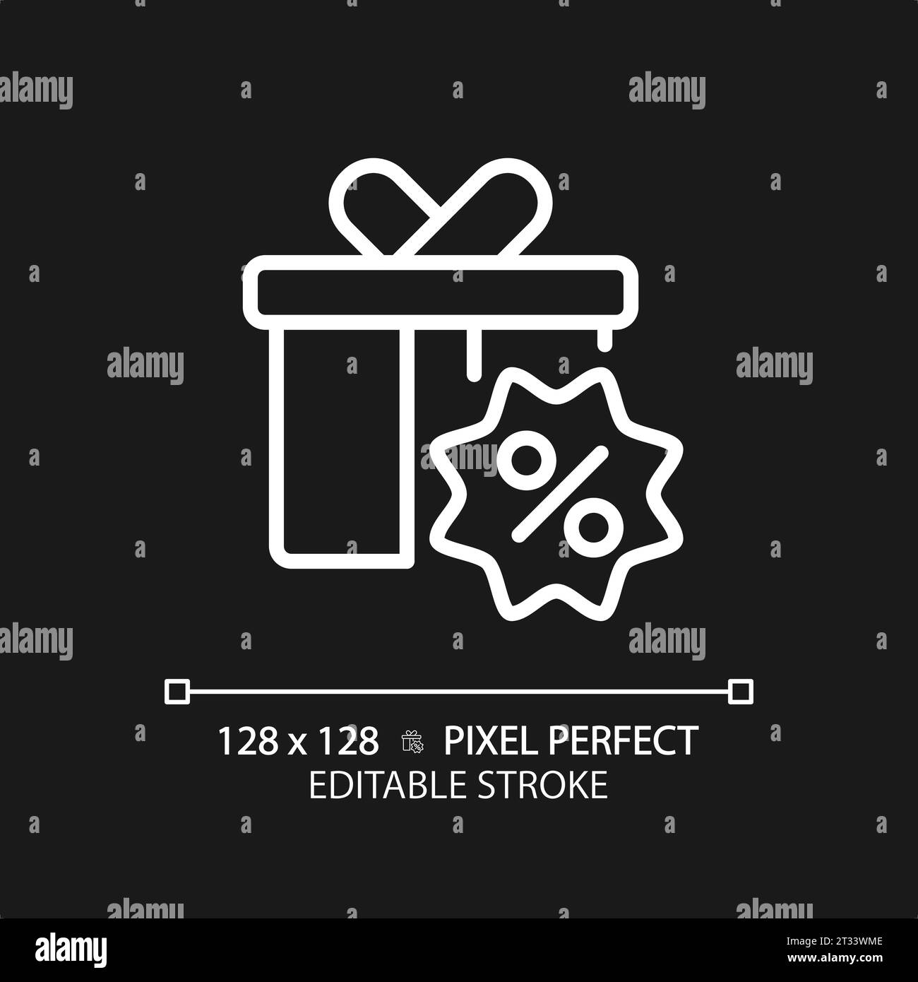 2D customizable simple thin line white gift hamper icon Stock Vector ... 2D customizable simple thin line white gift hamper icon Stock Vector ...