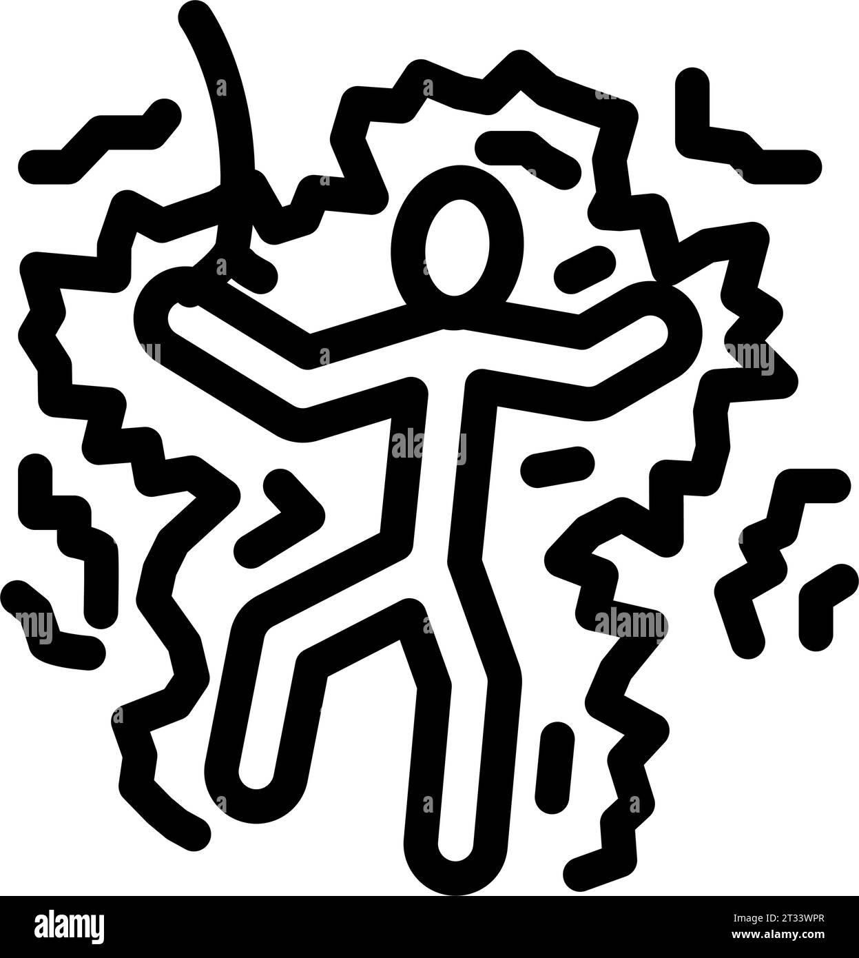 Electrical shock hazard symbol vector Black and White Stock Photos ...