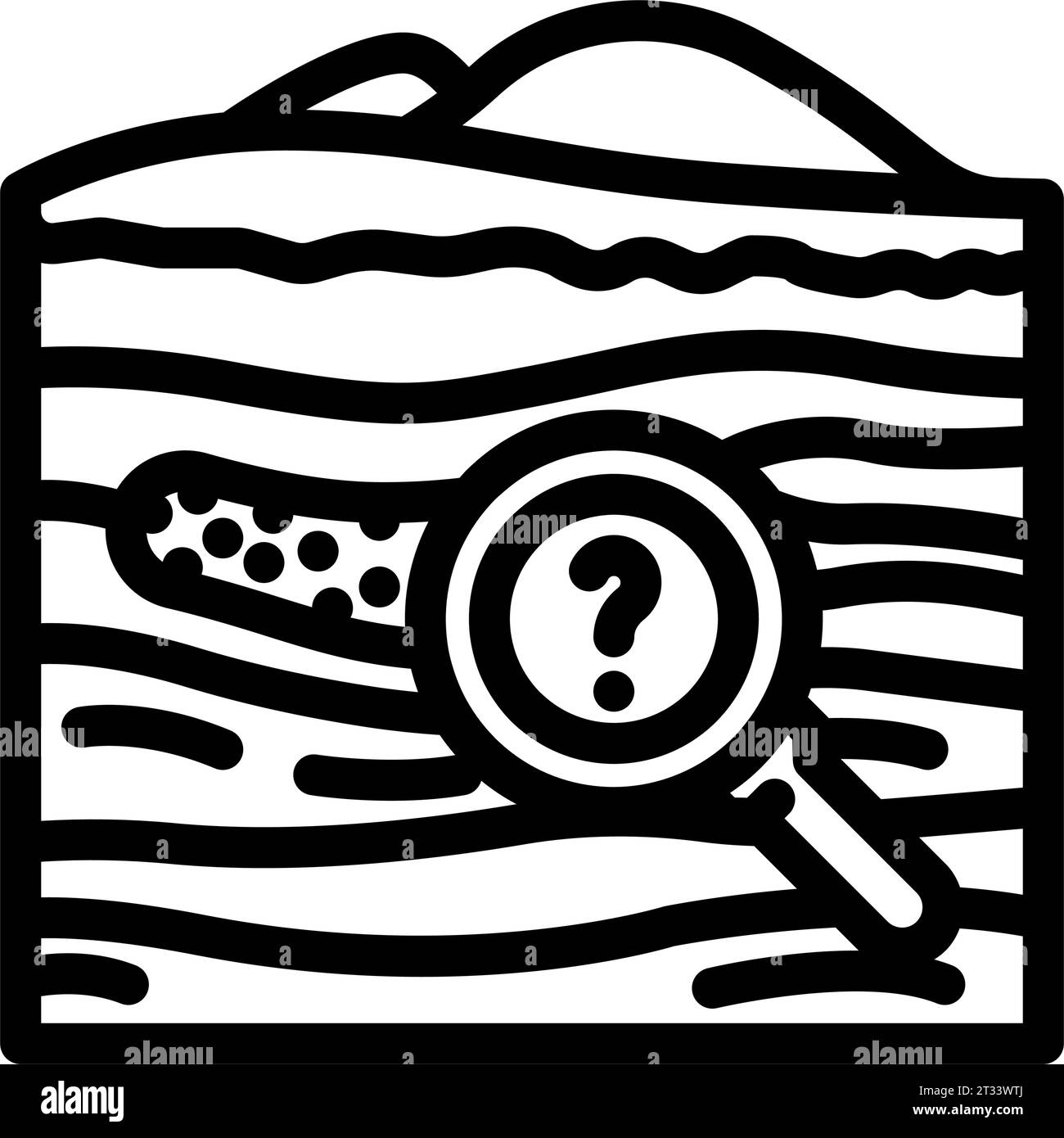 mineral exploration line icon vector illustration Stock Vector Image ...