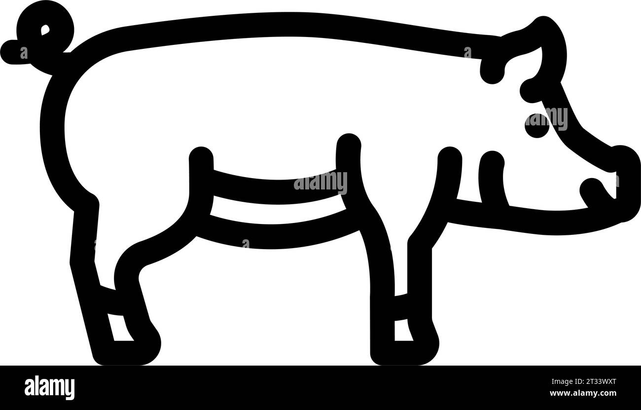 duroc pig breed line icon vector illustration Stock Vector Image & Art ...