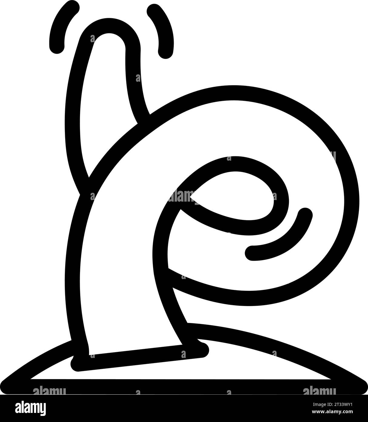 curly tail pig line icon vector illustration Stock Vector Image & Art ...