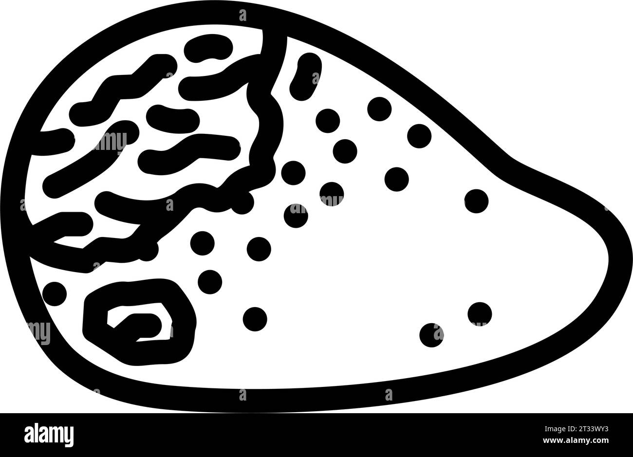 mangoes rotten food line icon vector illustration Stock Vector Image ...