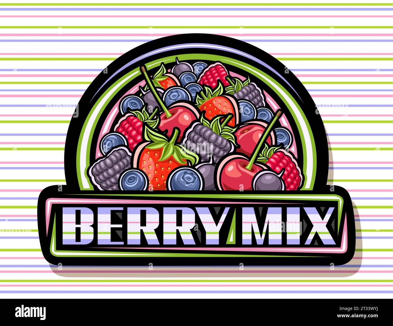 Forest fruit drink Stock Vector Images - Alamy